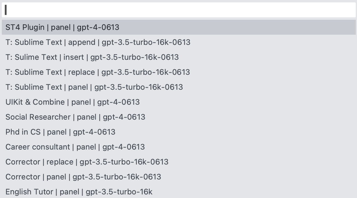 OpenAI completion - Packages - Package Control
