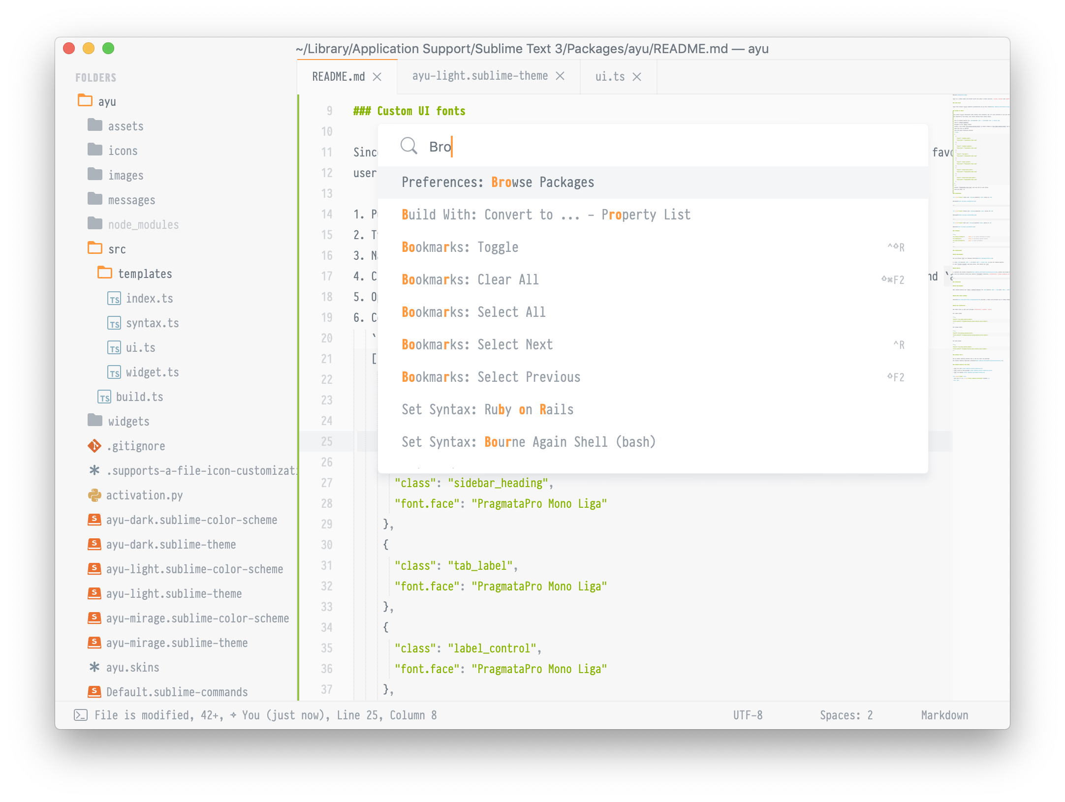 ayu - Packages - Package Control
