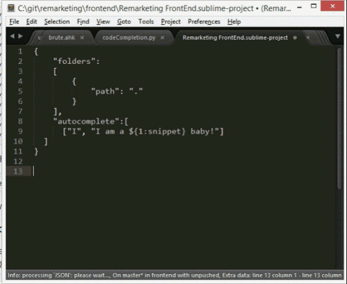 ProjectCompletions - Packages - Package Control